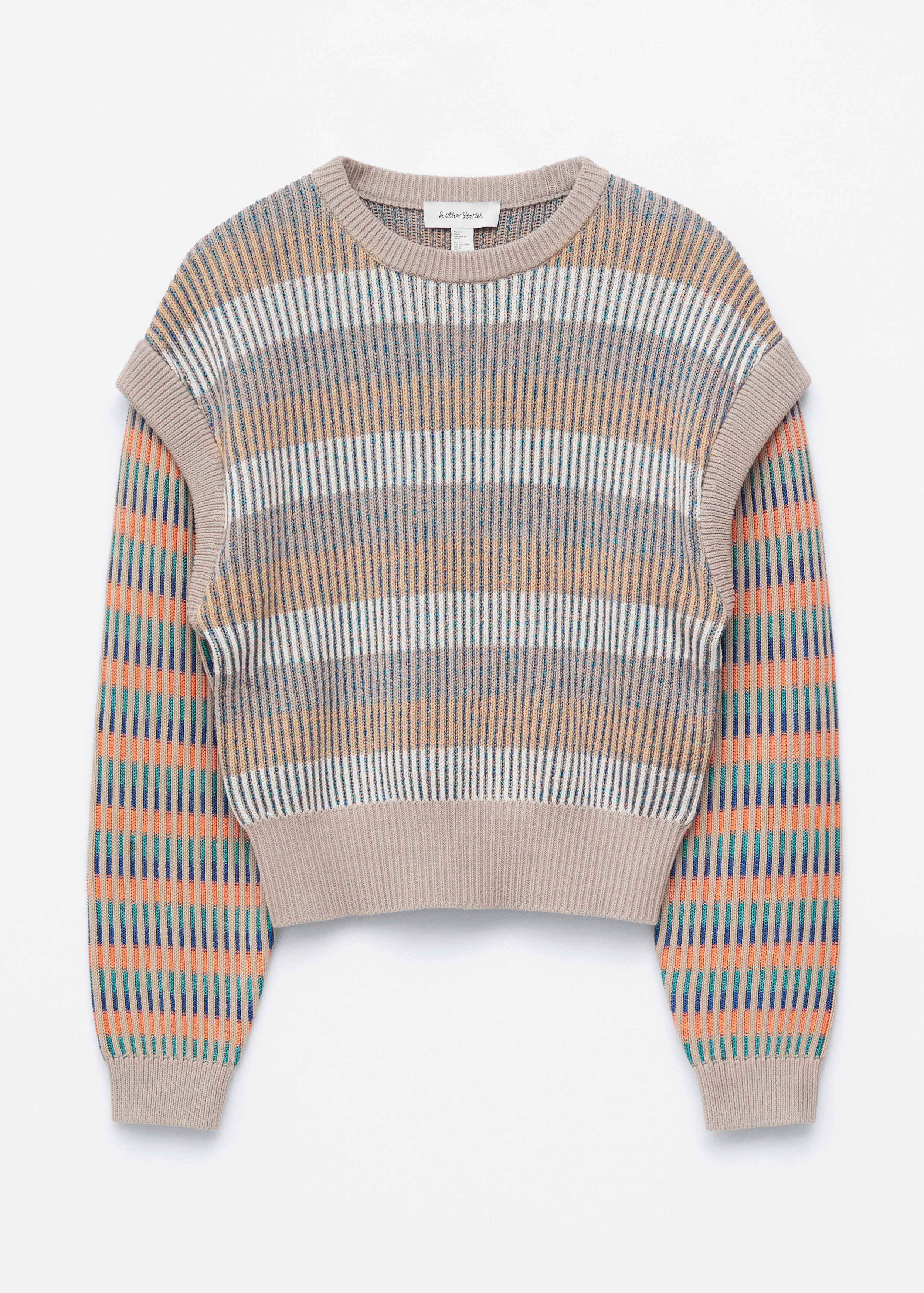 Striped Panel Knit Jumper - Beige/Multi Stripe - & Other Stories DK