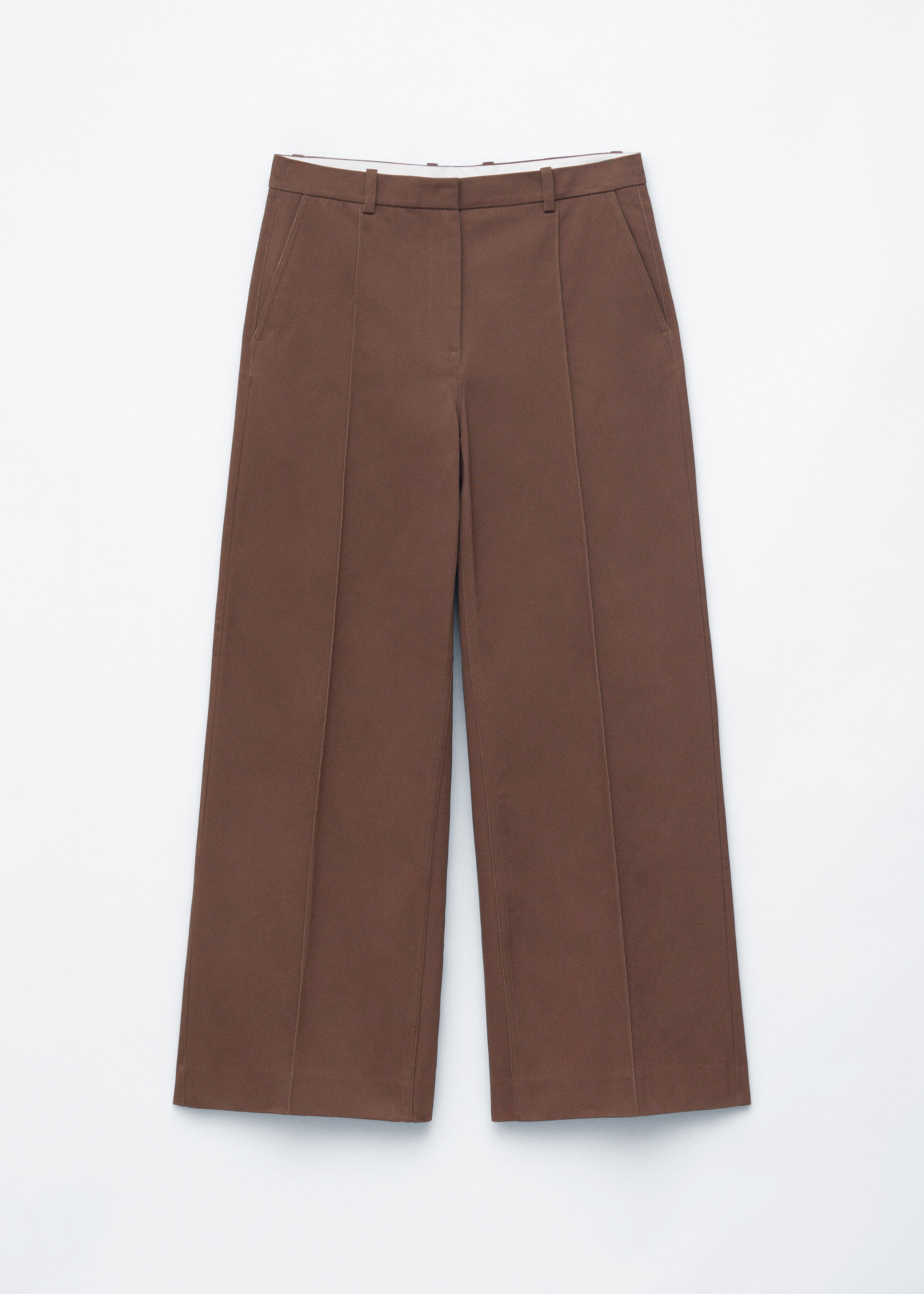 Press-Crease Cotton Trousers - Brown - & Other Stories NL