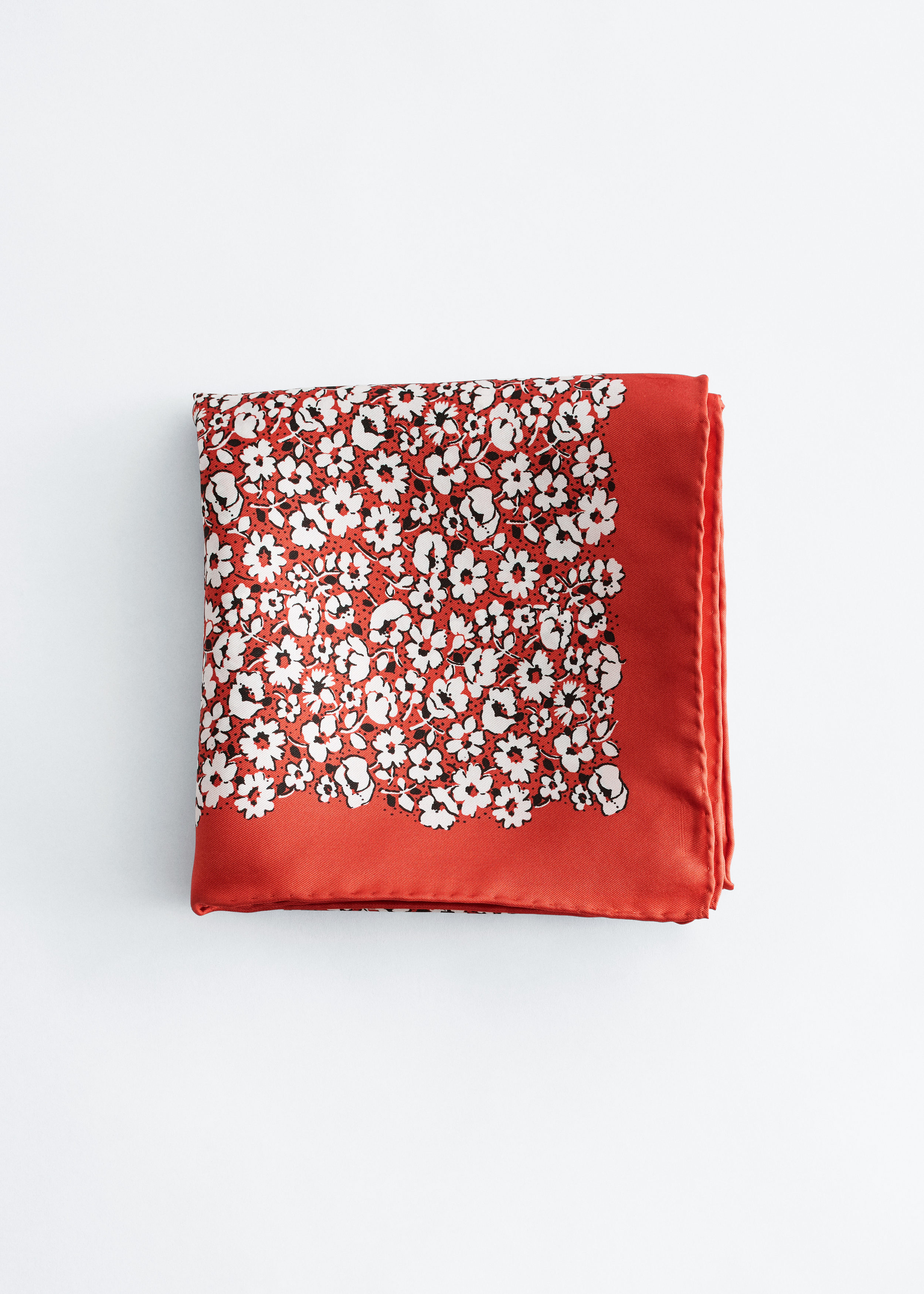 Floral Print Silk Scarf - Red Floral Pattern - & Other Stories CH