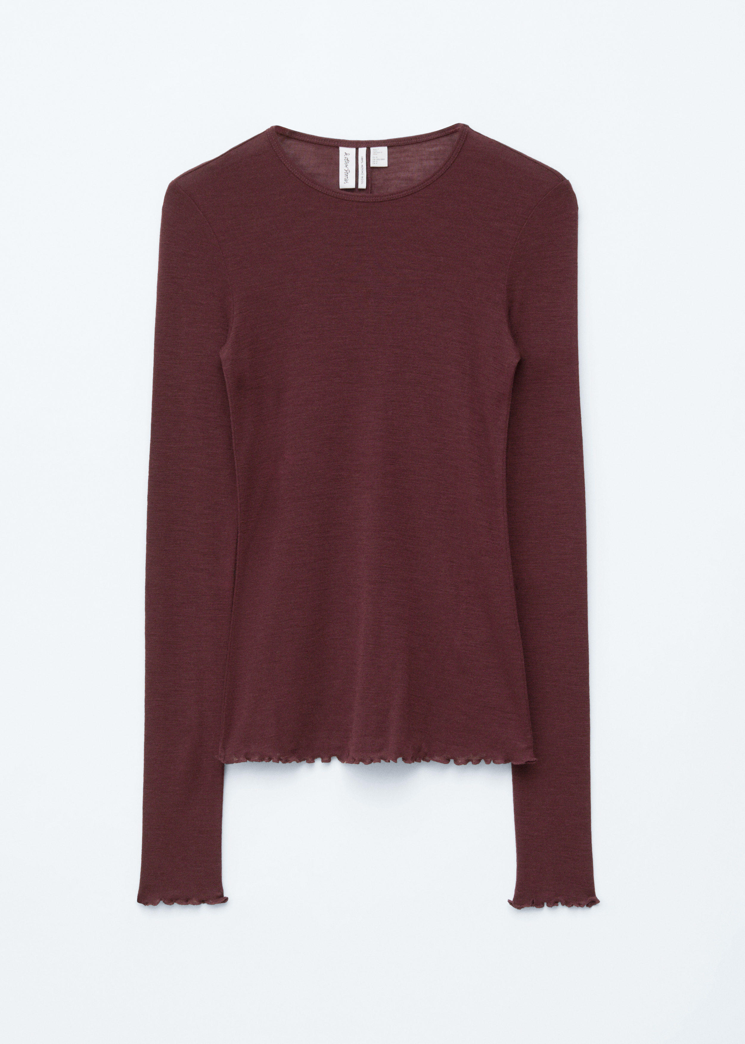 Long-Sleeve Wool Top - Dark Red - & Other Stories GG