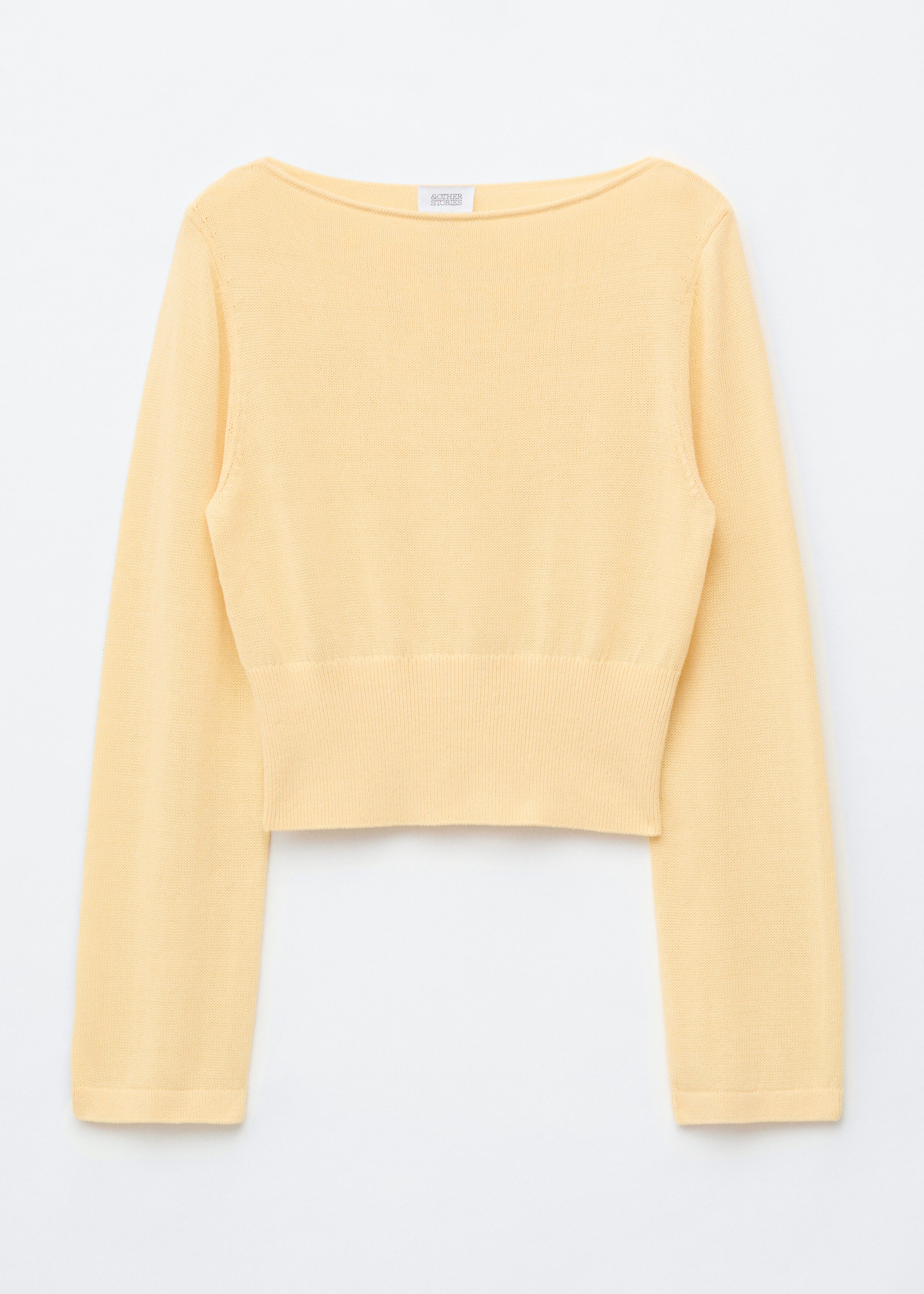 Rolled Edge Boat-Neck Top - Yellow - & Other Stories US