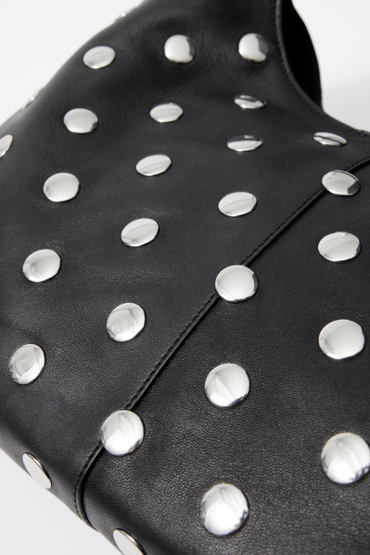 Women's Black Studded Leather Tote Bag | H&M GB