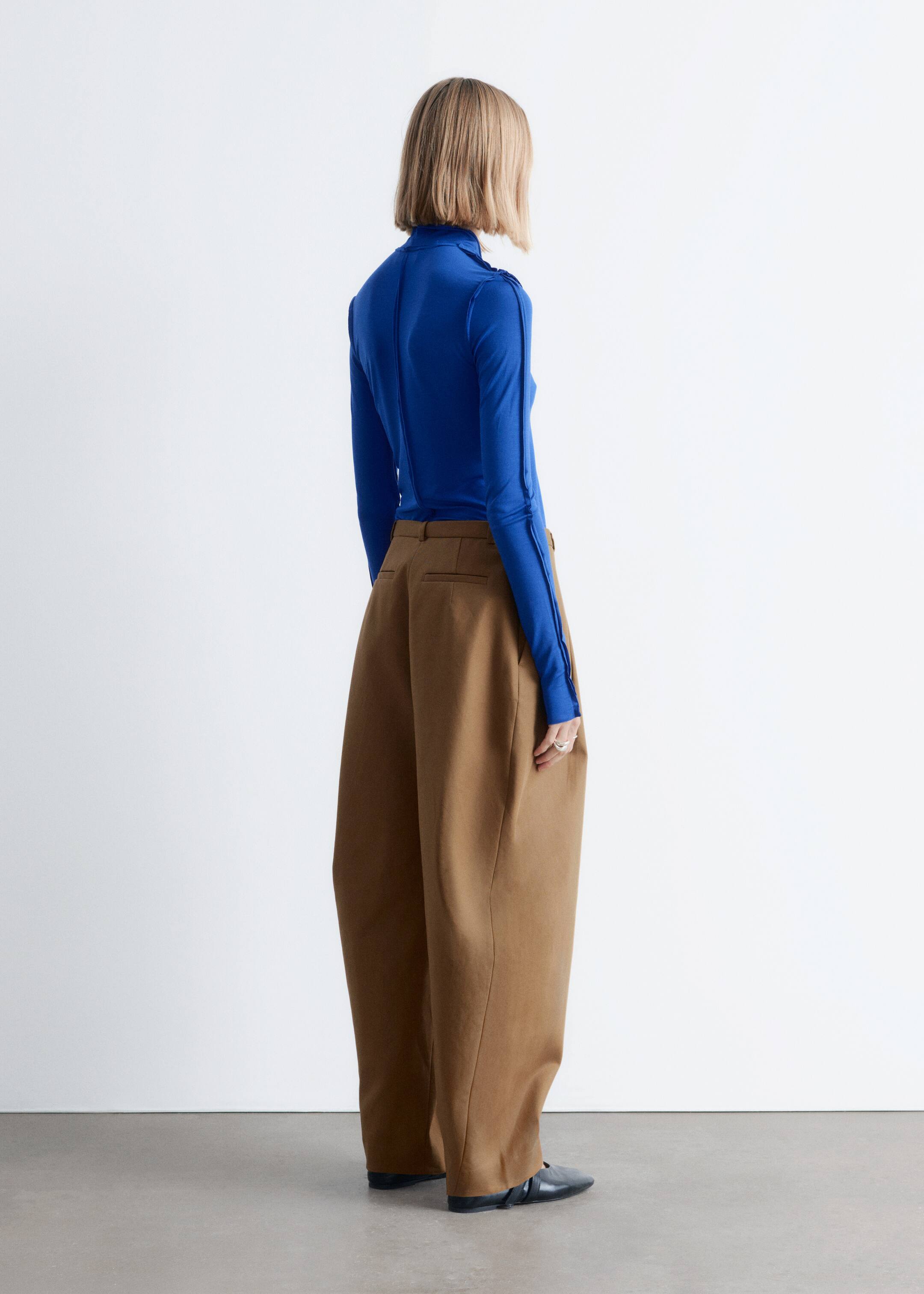 Langermet topp med halv polohals - Knallblå - DAME | H&M NO