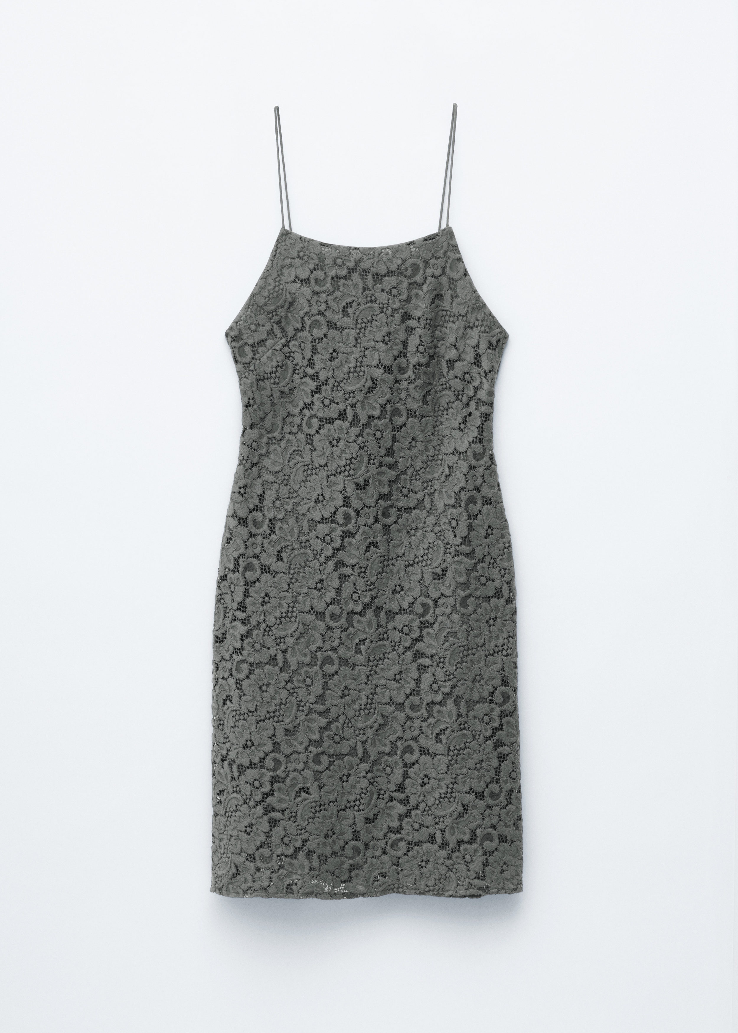 Lace Midi Dress - Dark Grey - Midi dresses - & Other Stories AD