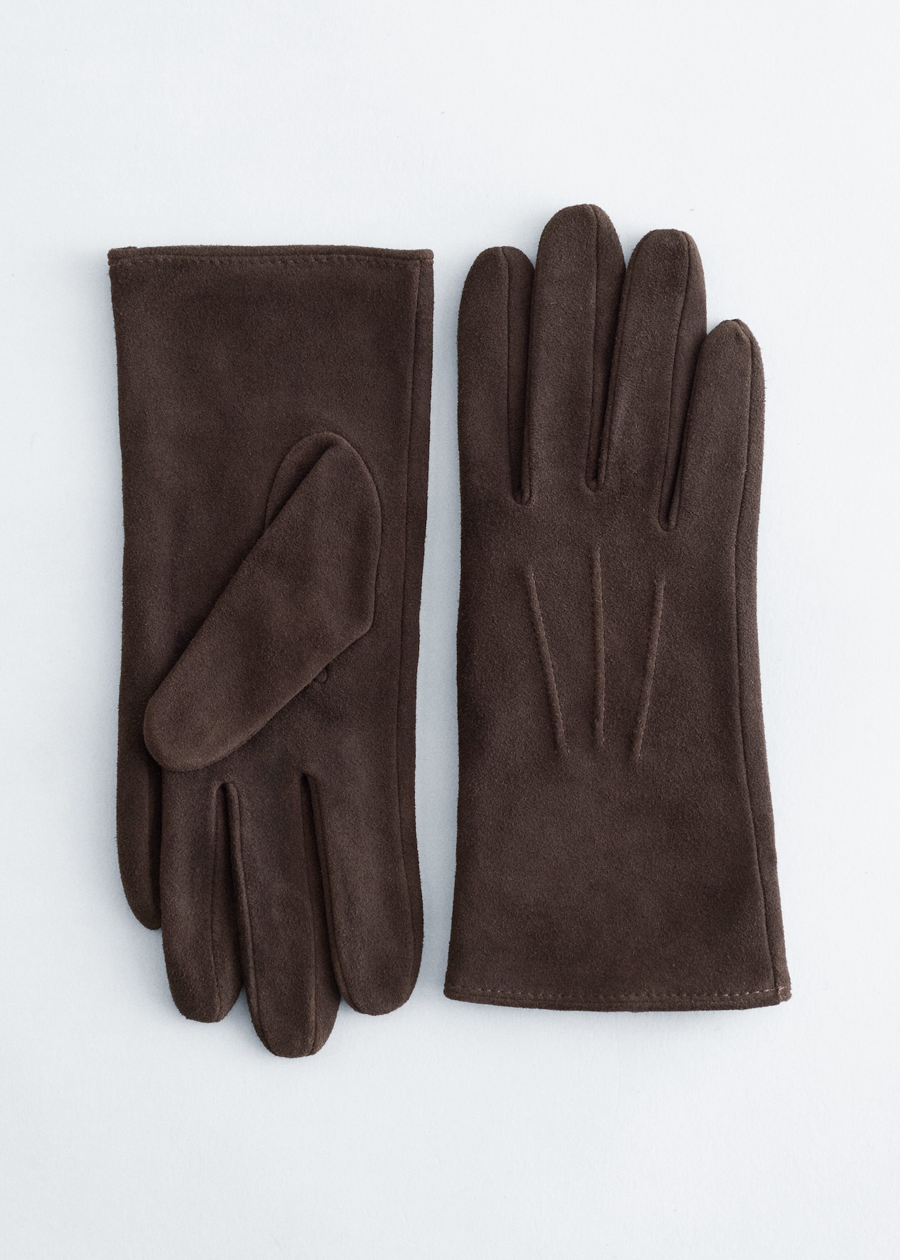 Handskar i mocka - Mörkbrun - DAM | H&M SE