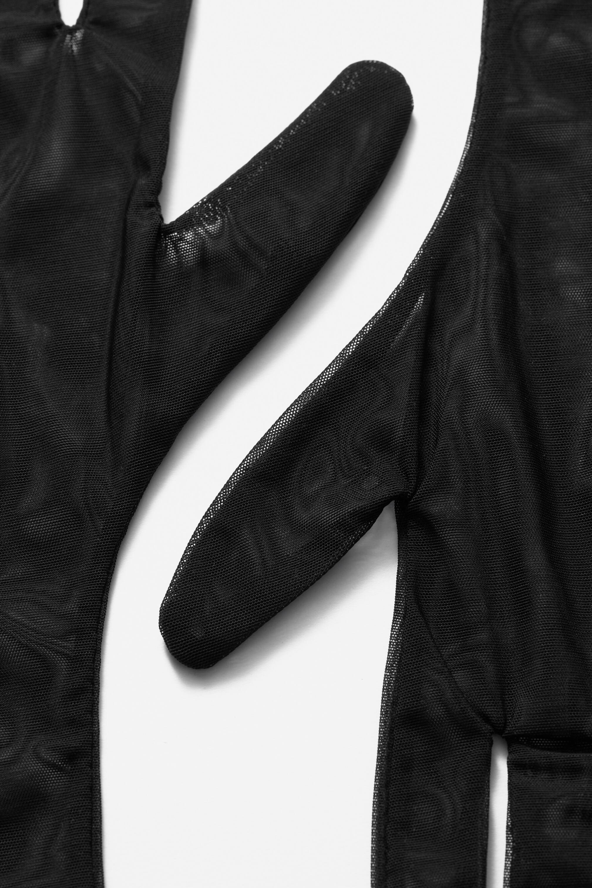 Long Mesh Gloves - שחור - Ladies | H&M IL