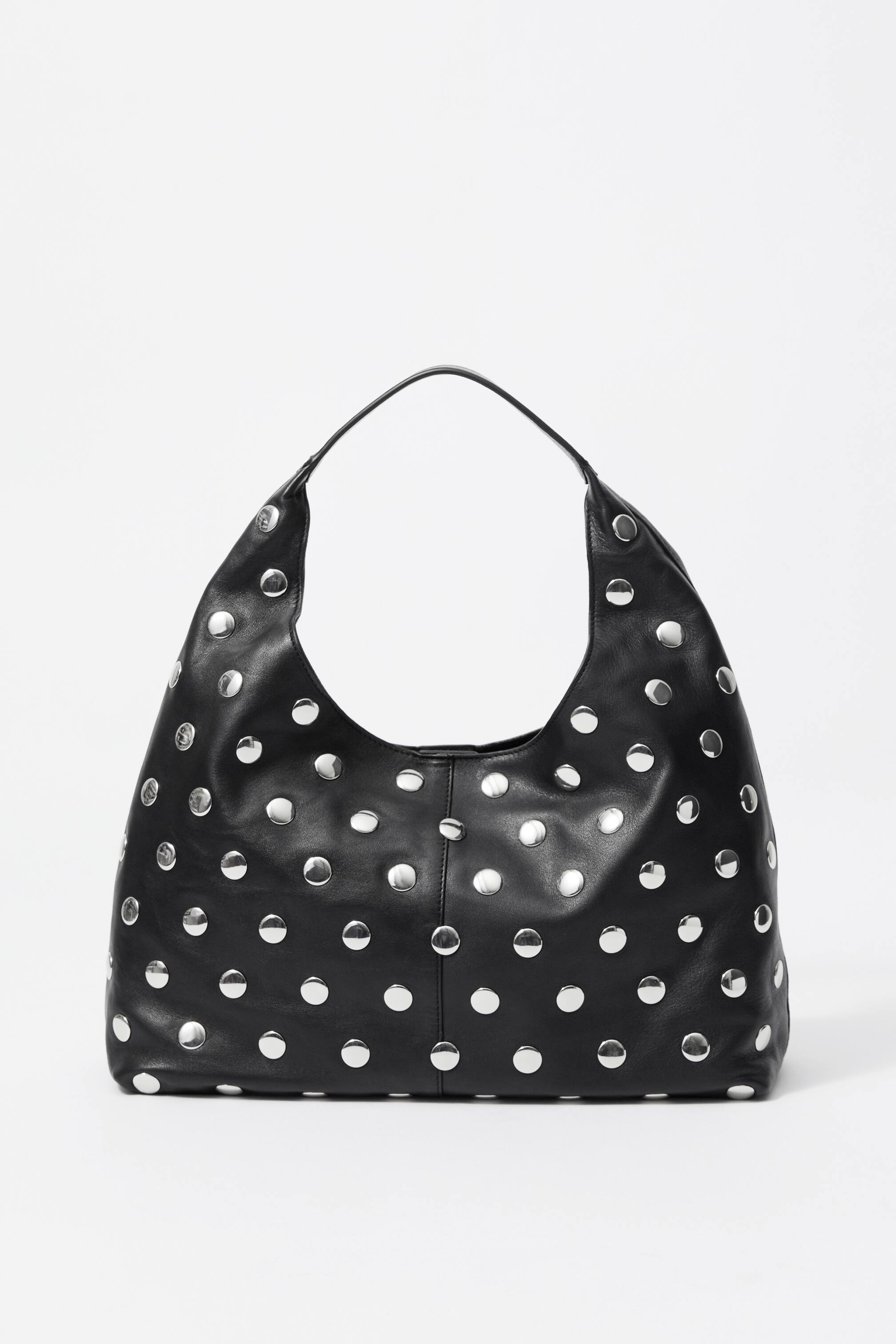 Women's Black Studded Leather Tote Bag | H&M GB