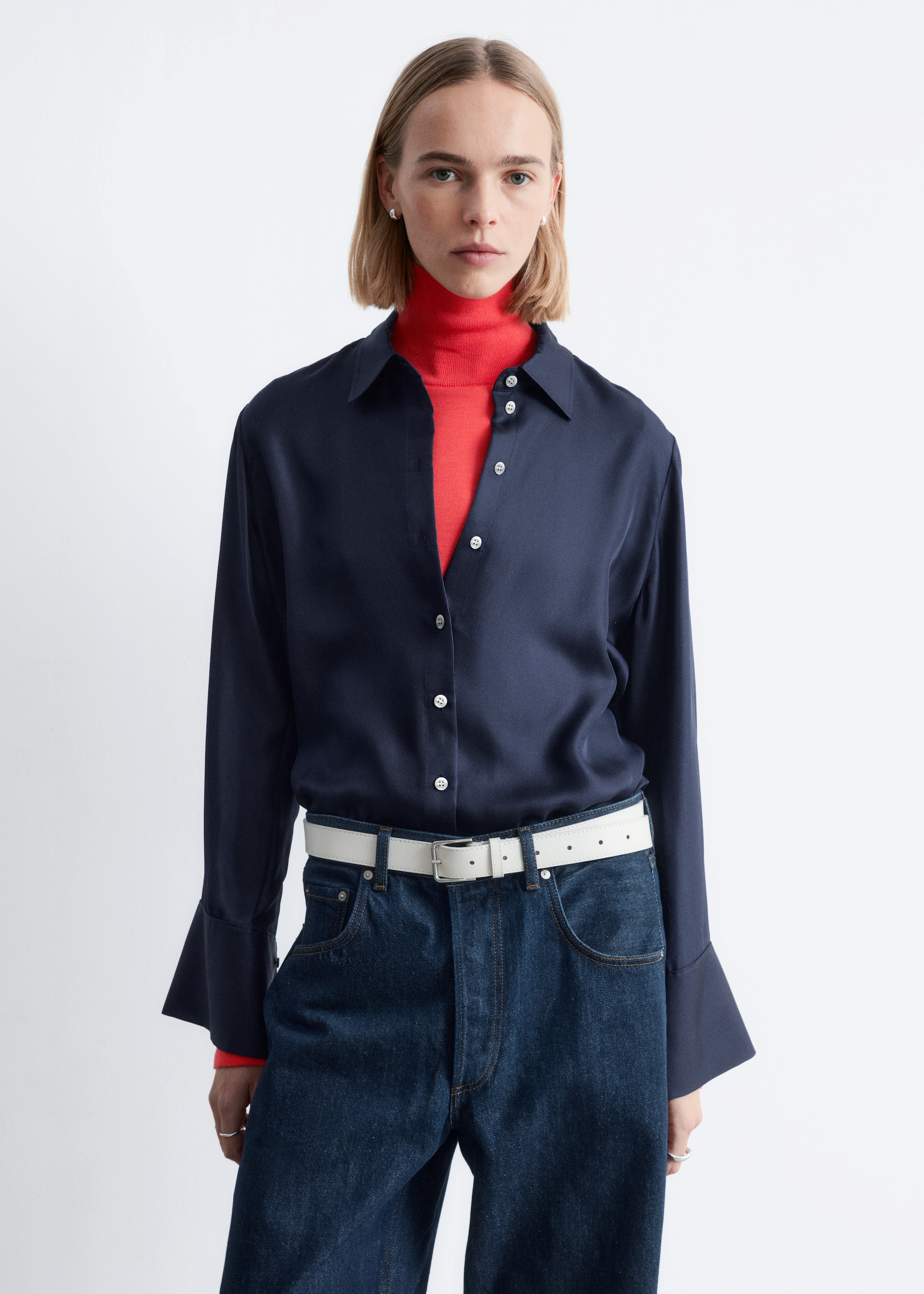 Laza selyeming - Sötétkék - NŐI | H&M HU