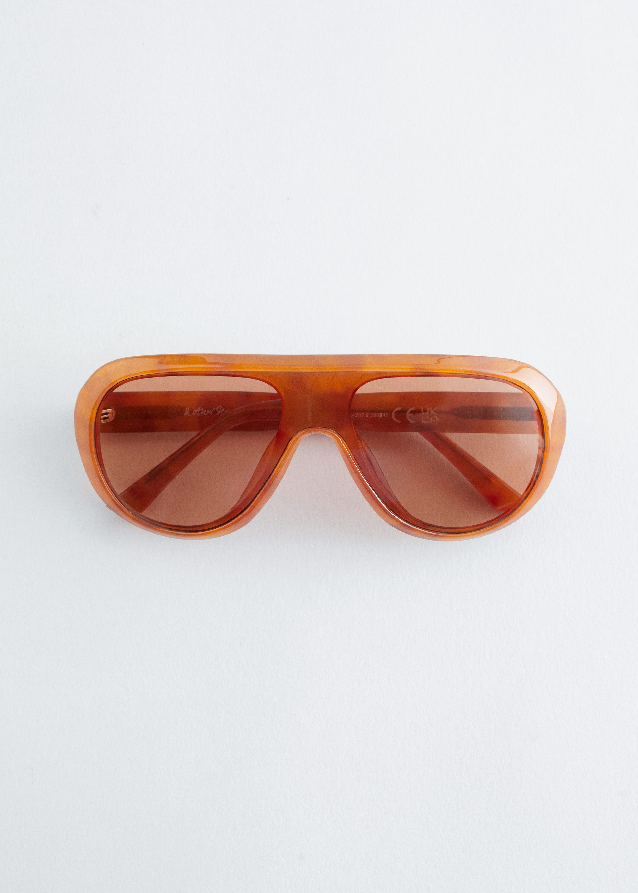 Chunky Aviator-Frame Sunglasses - Brown Melange - & Other Stories GB