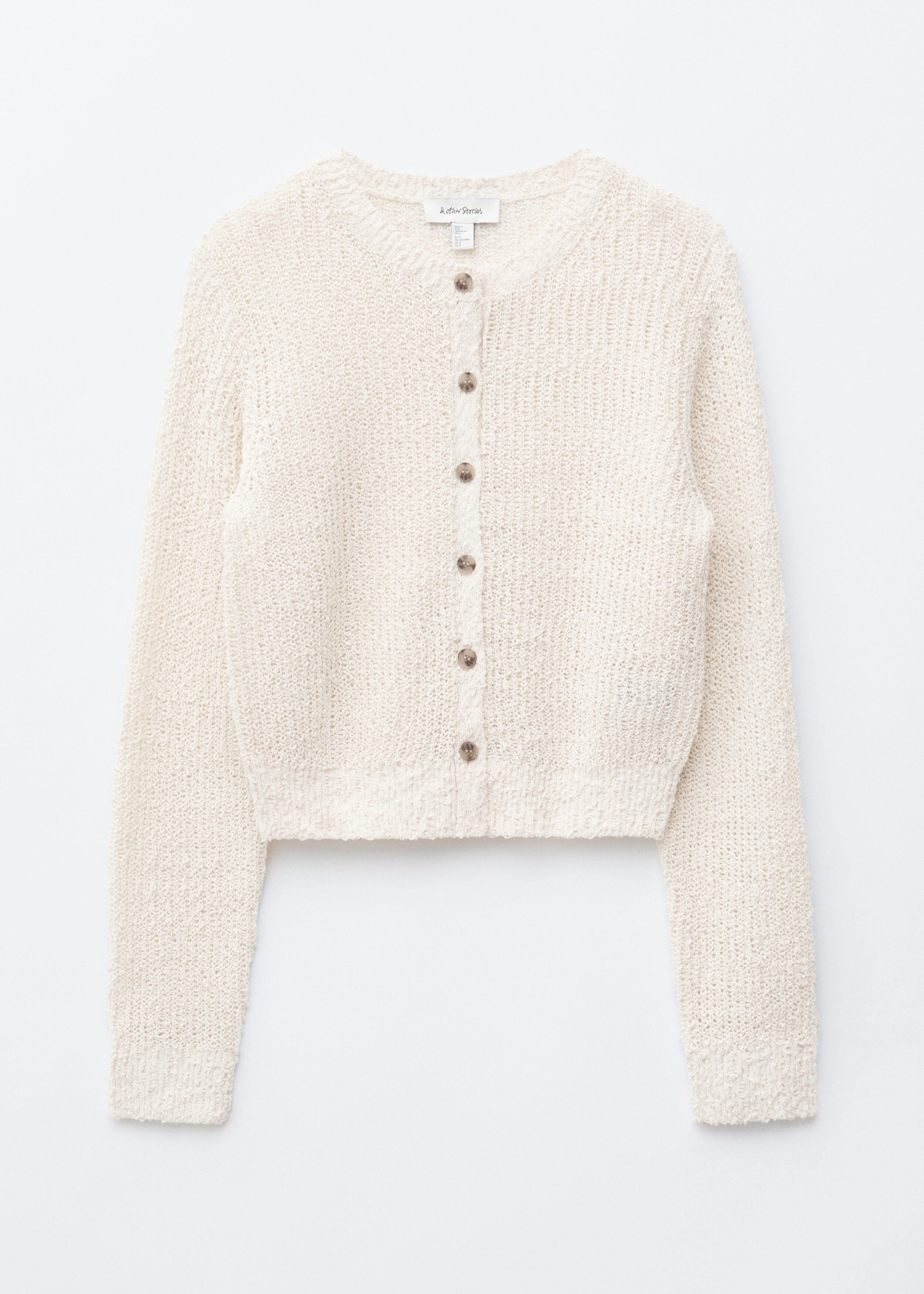 Silk-Cotton Cardigan - Light Beige - & Other Stories CZ