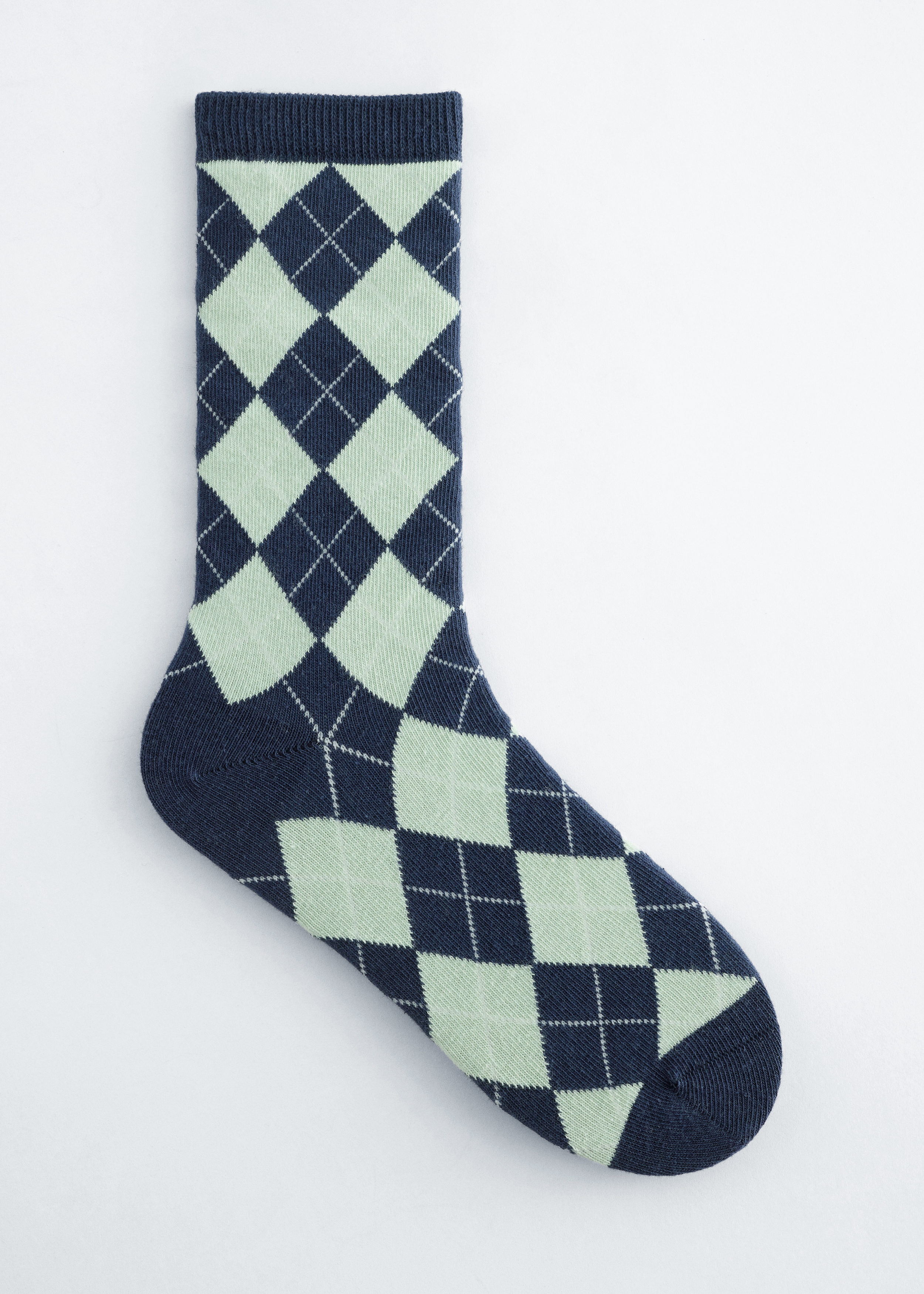 Harlequin Pattern Socks - Green/Blue - & Other Stories BE