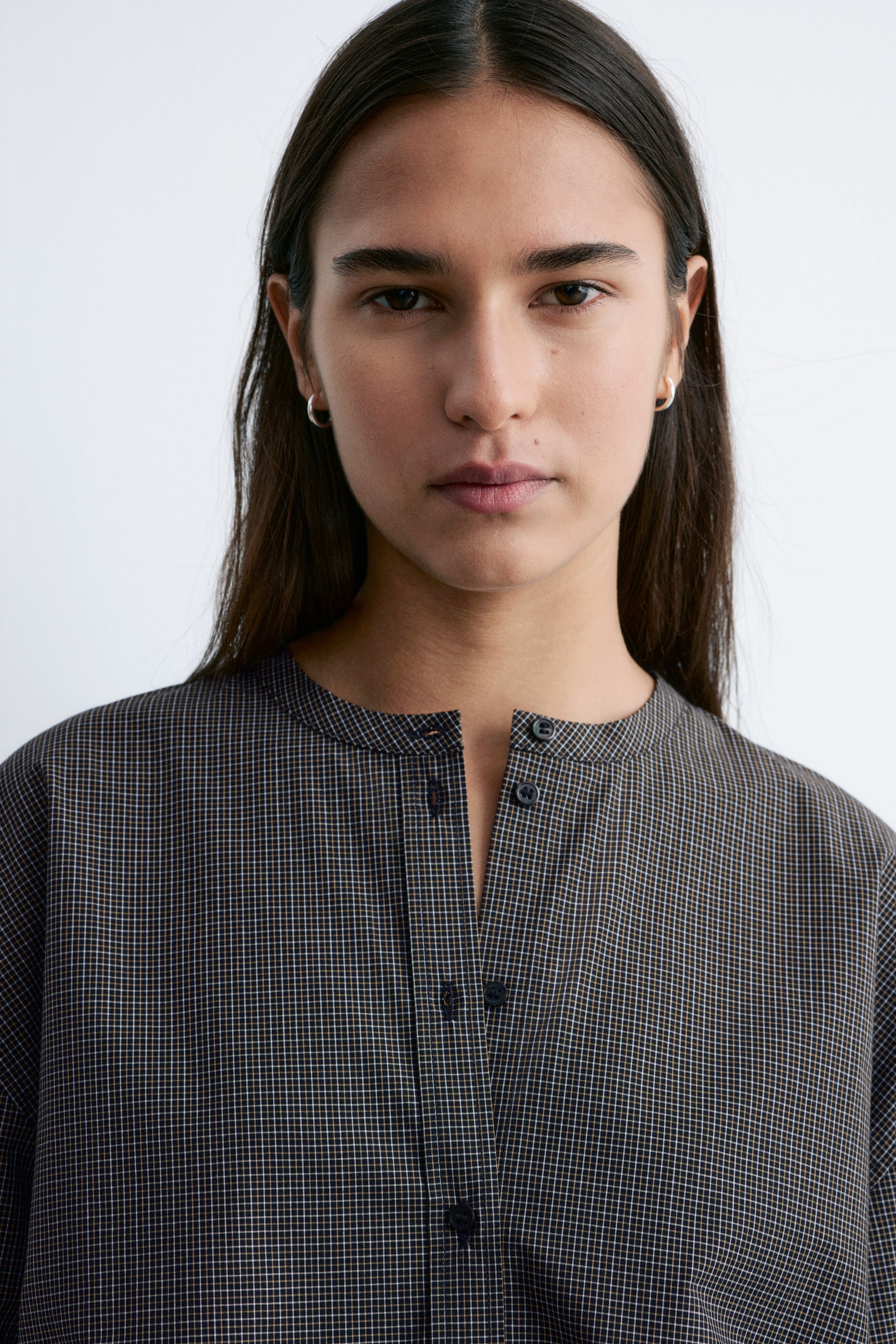 Chemise oversize en coton - Noir à carreaux - FEMME | H&M FR