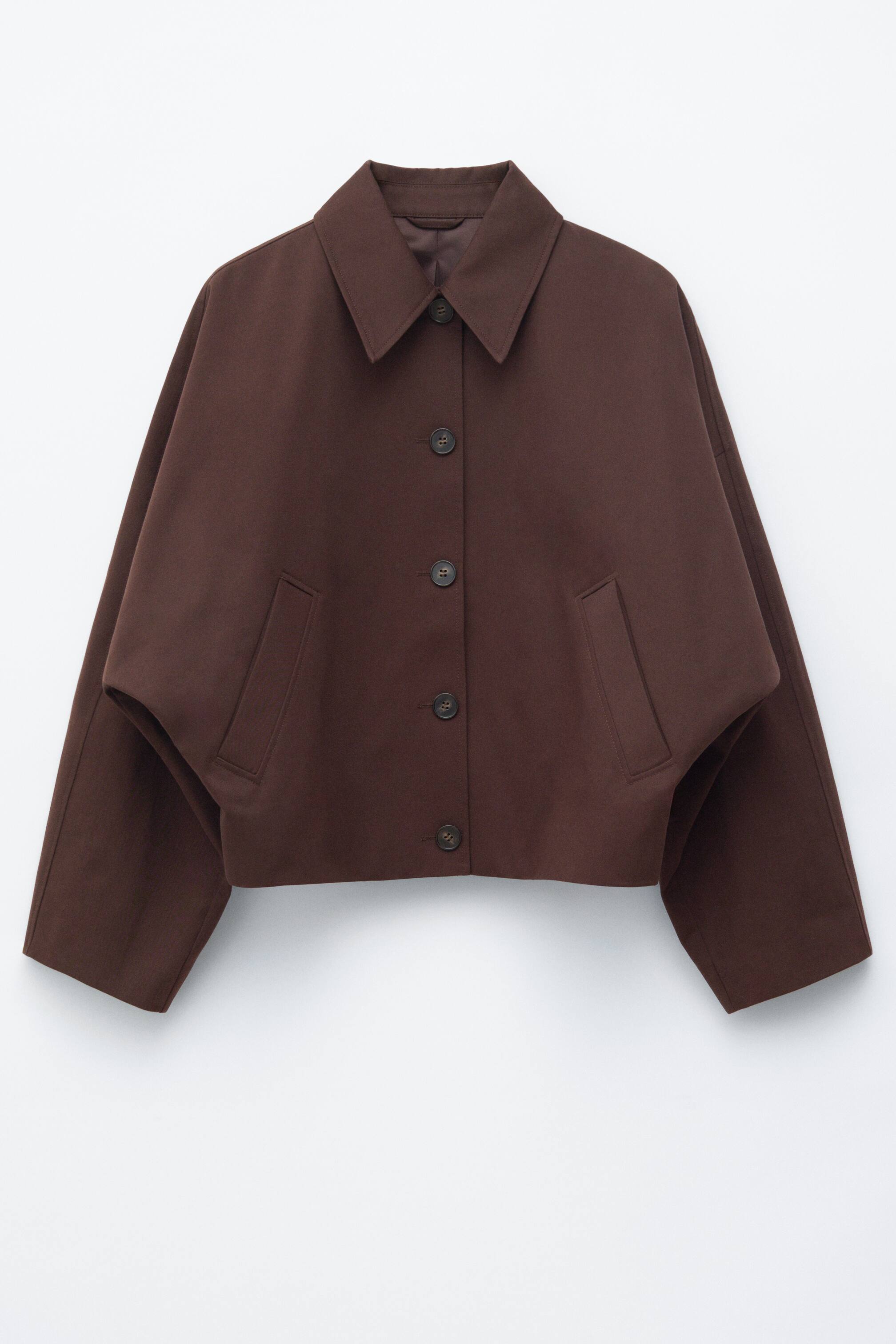 Women's Dark Brown Boxy Jacket | H&M GB