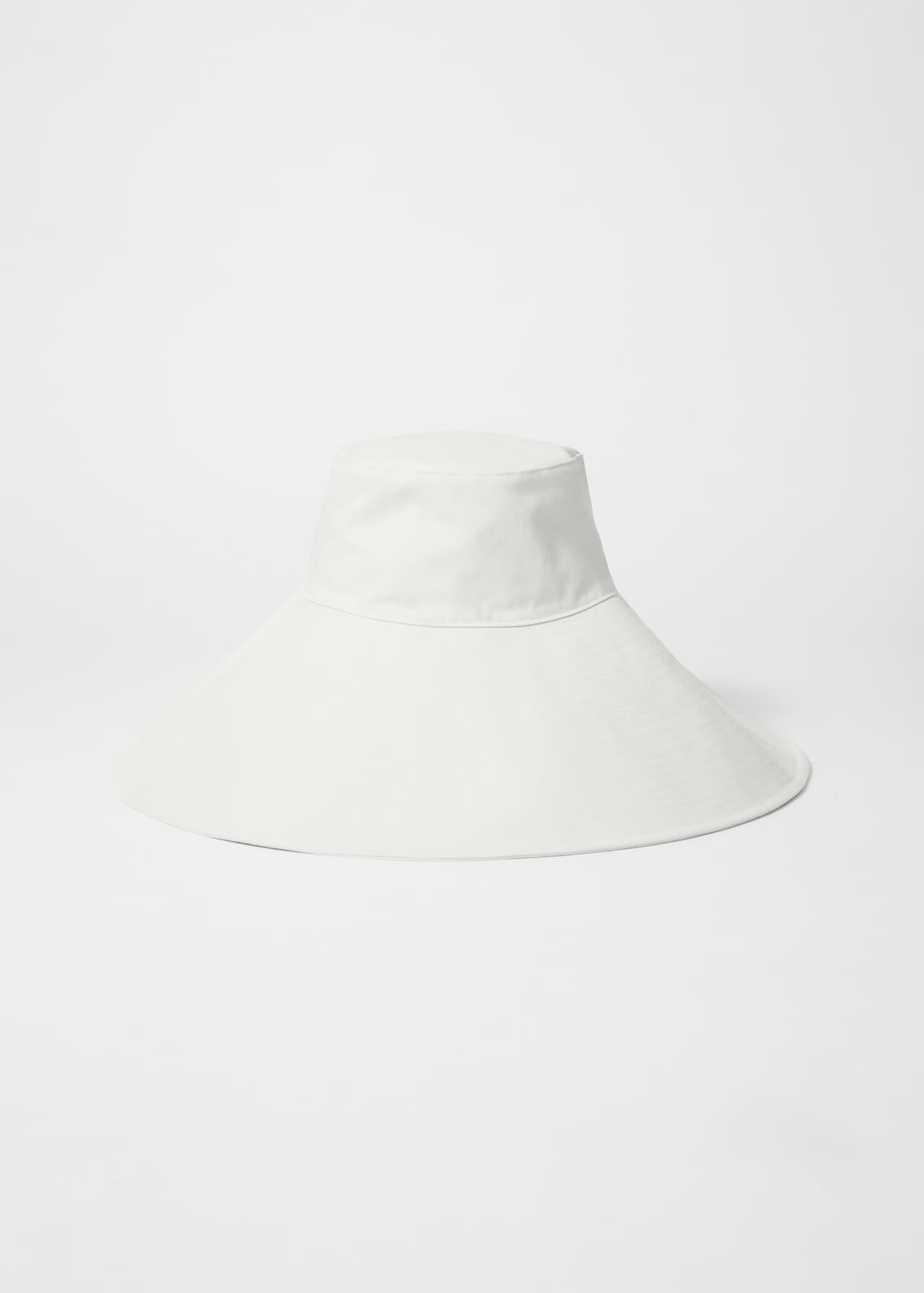 Women's White Wide-Brim Cotton Sun Hat | H&M GB
