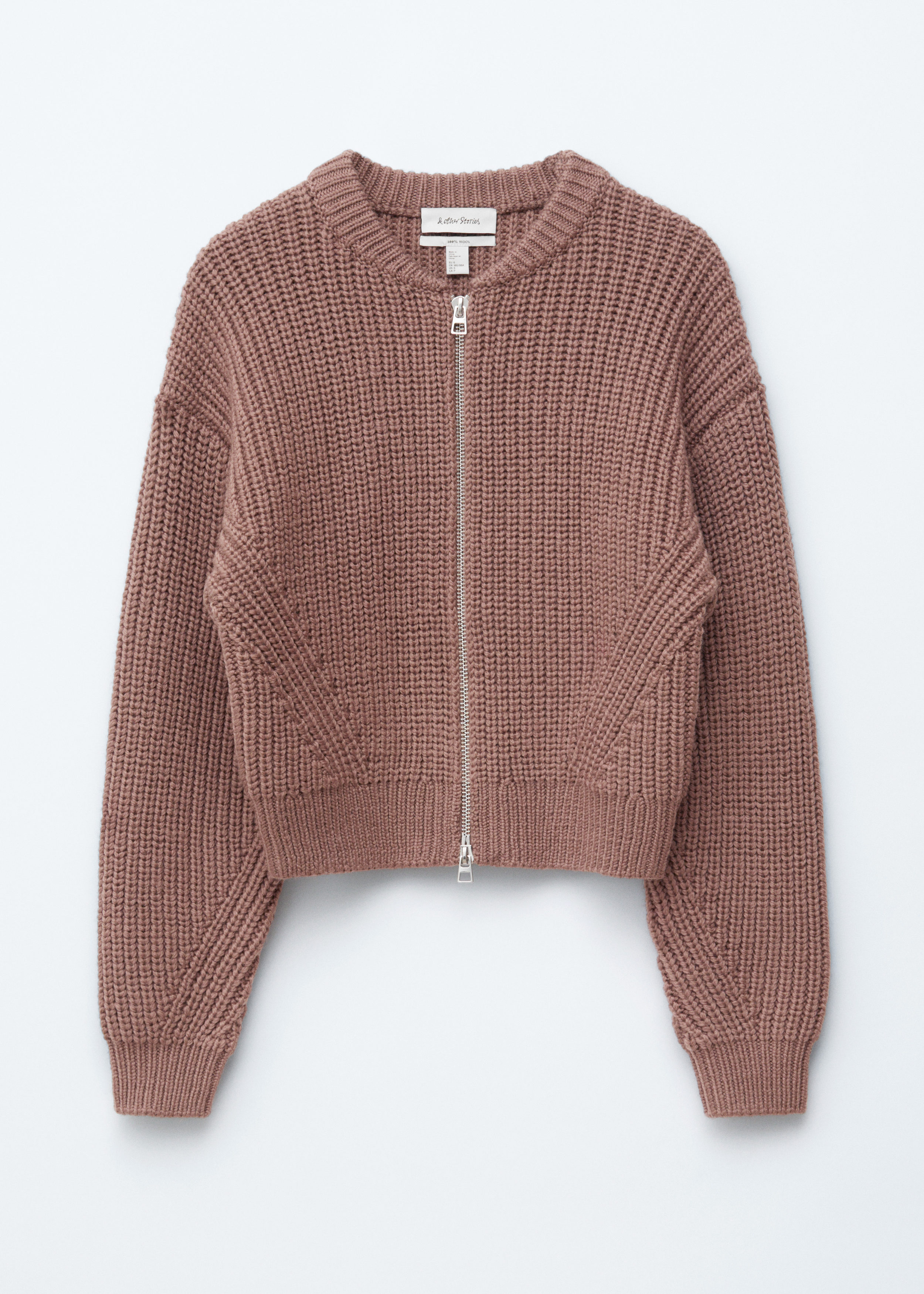 Knitted Wool Bomber Jacket - Brown - & Other Stories GG