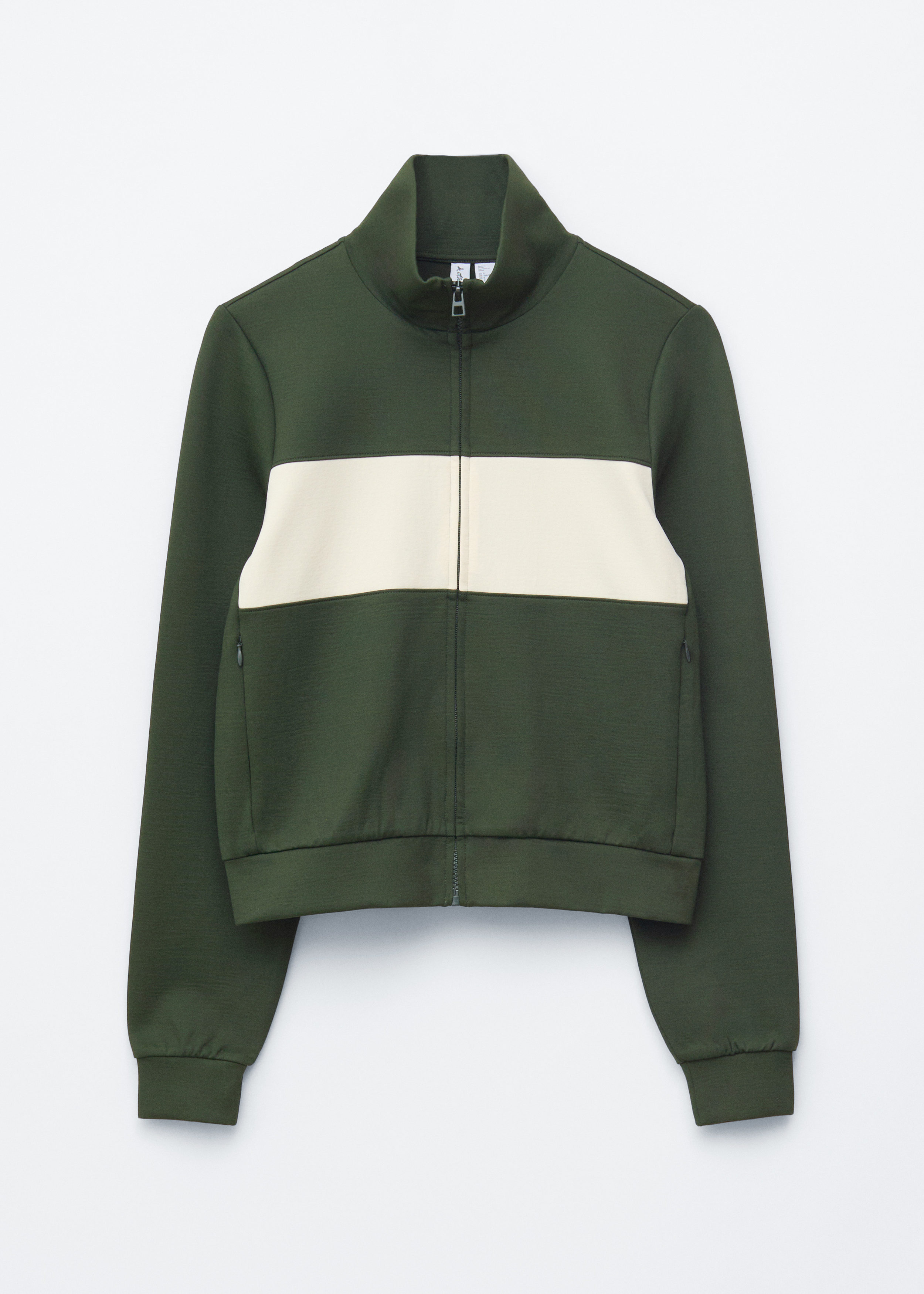 Scuba Zip-Up Jacket - Dark Green/White - & Other Stories DK