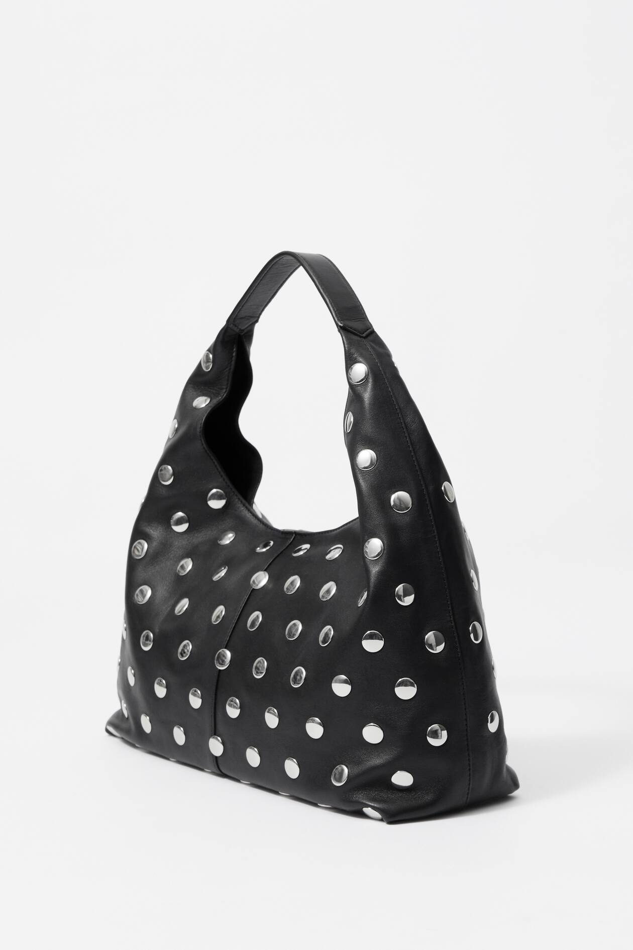 Women's Black Studded Leather Tote Bag | H&M GB