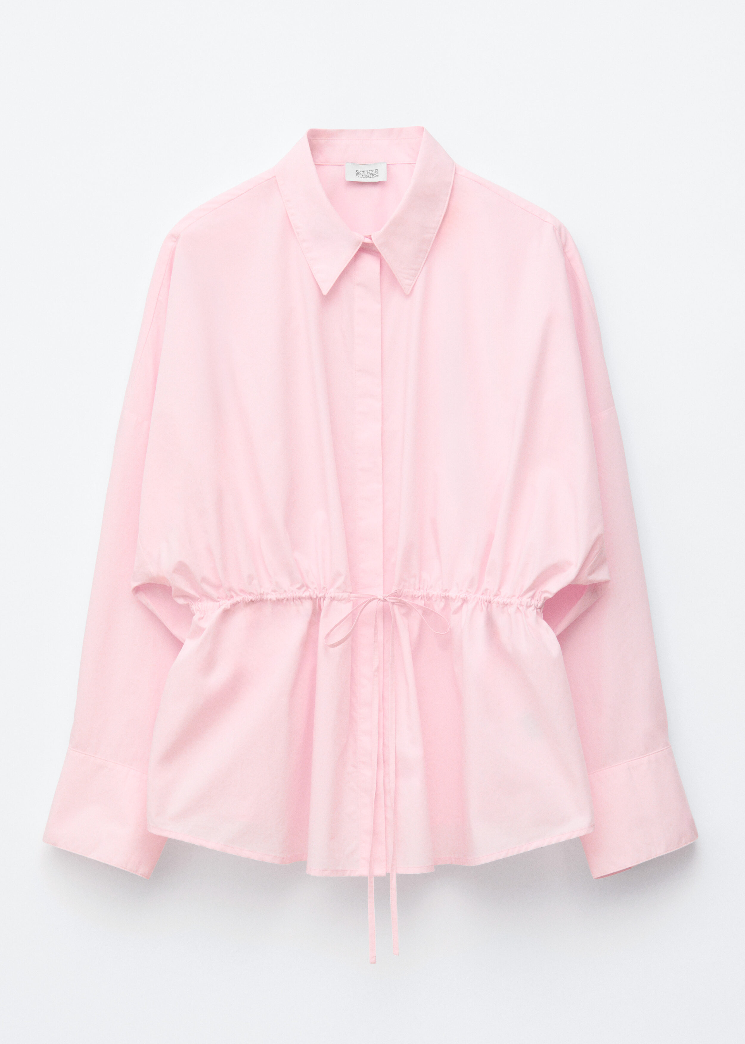 Cotton Poplin Drawstring Shirt - Pink - & Other Stories BE