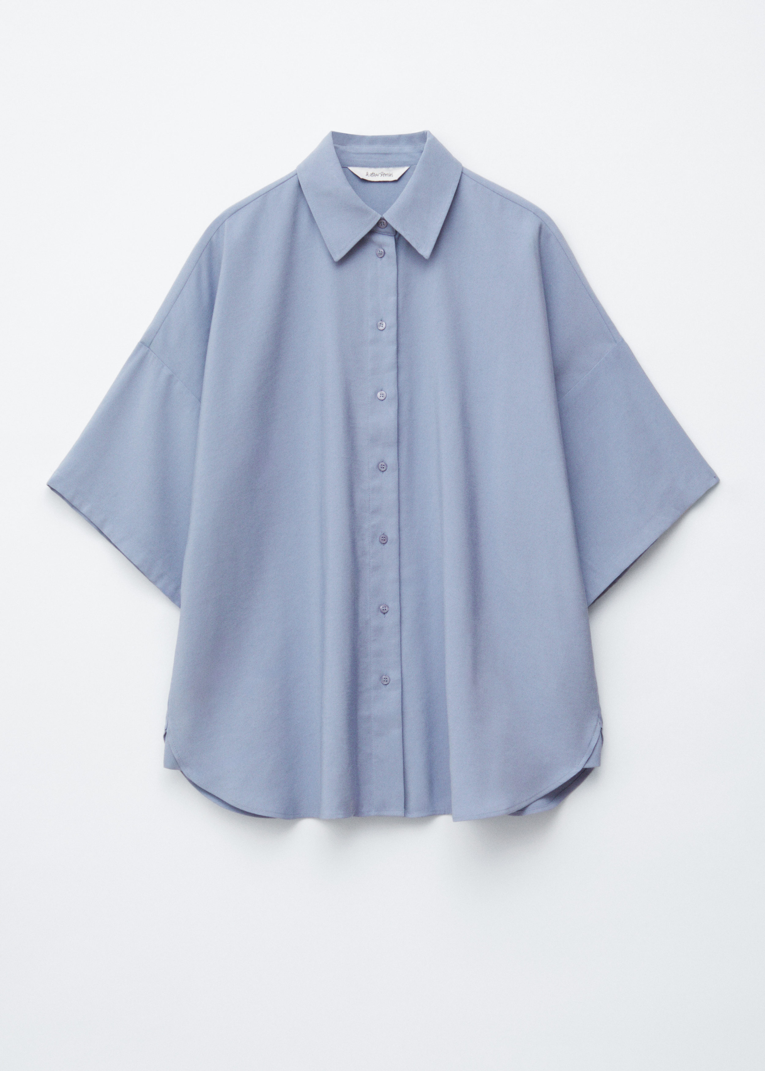 Oversized Quarter-Sleeve Shirt - Dusty Blue - & Other Stories GG