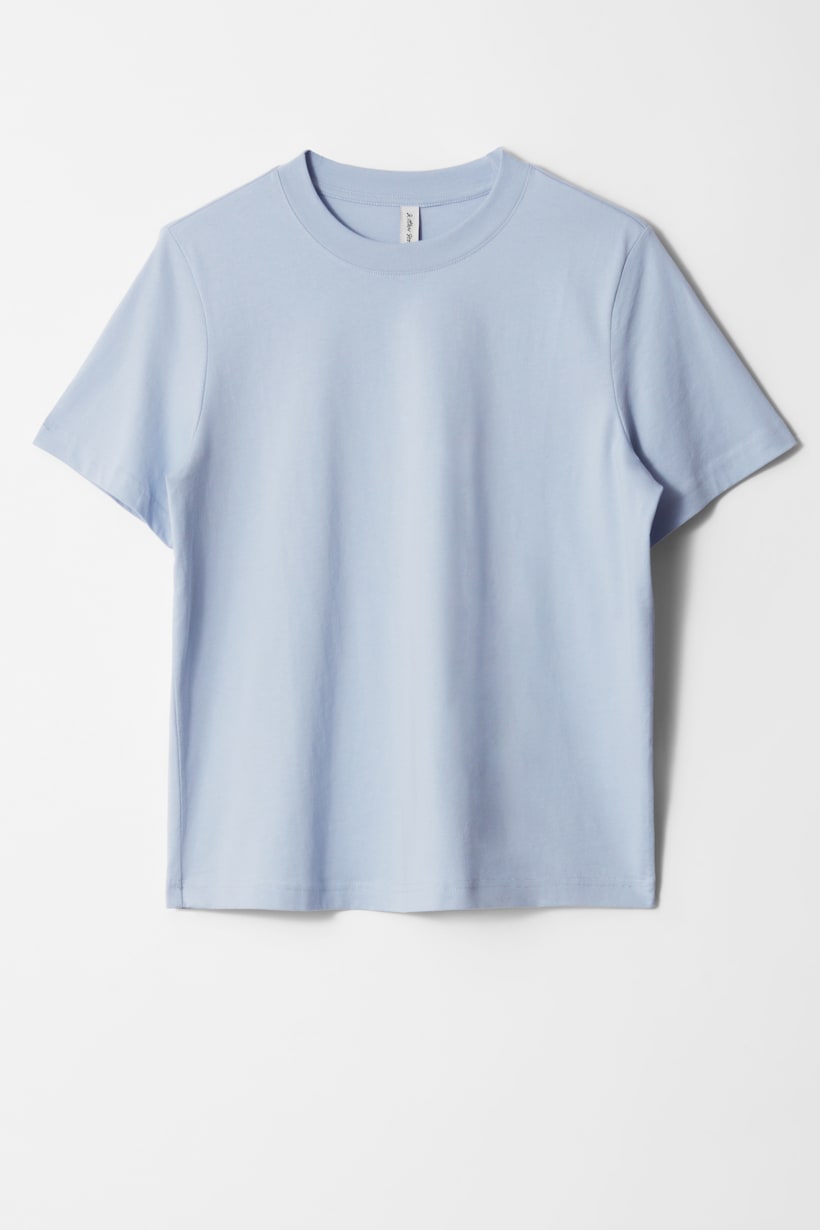 Women's Dusty Blue Crewneck T-Shirt | H&M GB